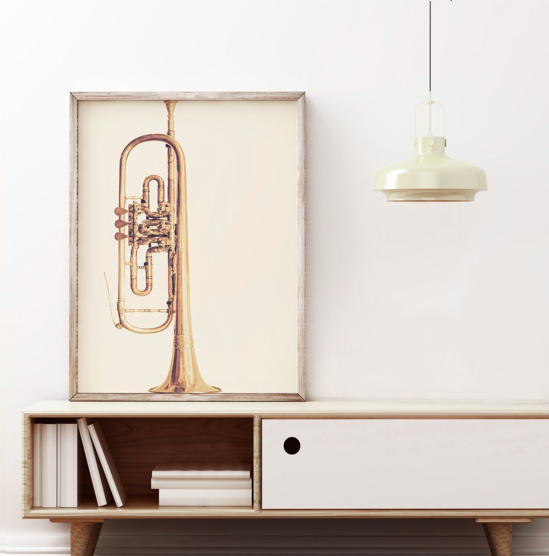 Trumpet, Digital Download, Trumpet Wall Art, Music Print, Horn ...