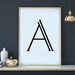 Printable Letter A Letter Art Print Initial Digital Wall - Etsy
