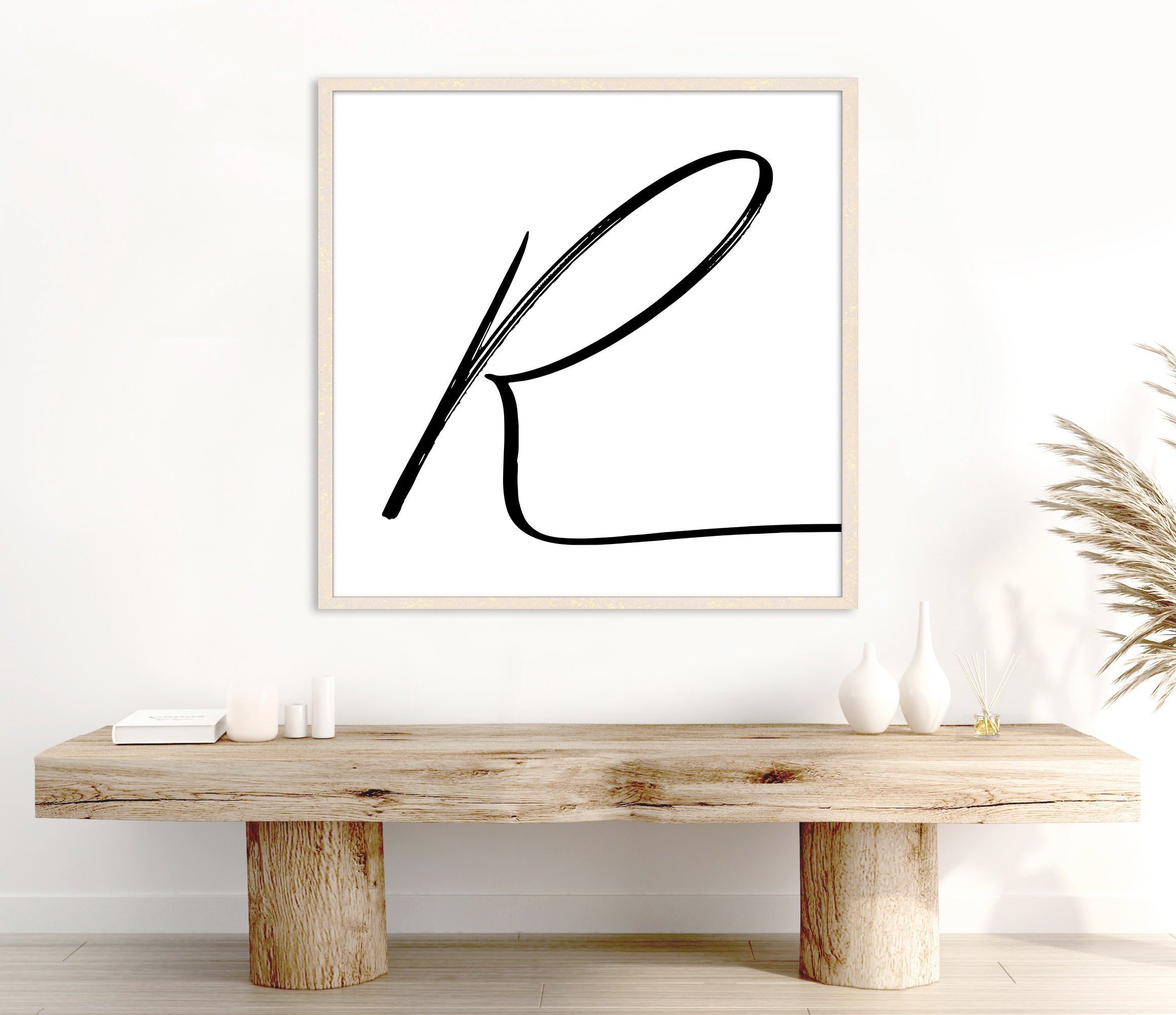 Letter R, Printable, Horizontal R, Letter Art Print, R Initial Digital ...