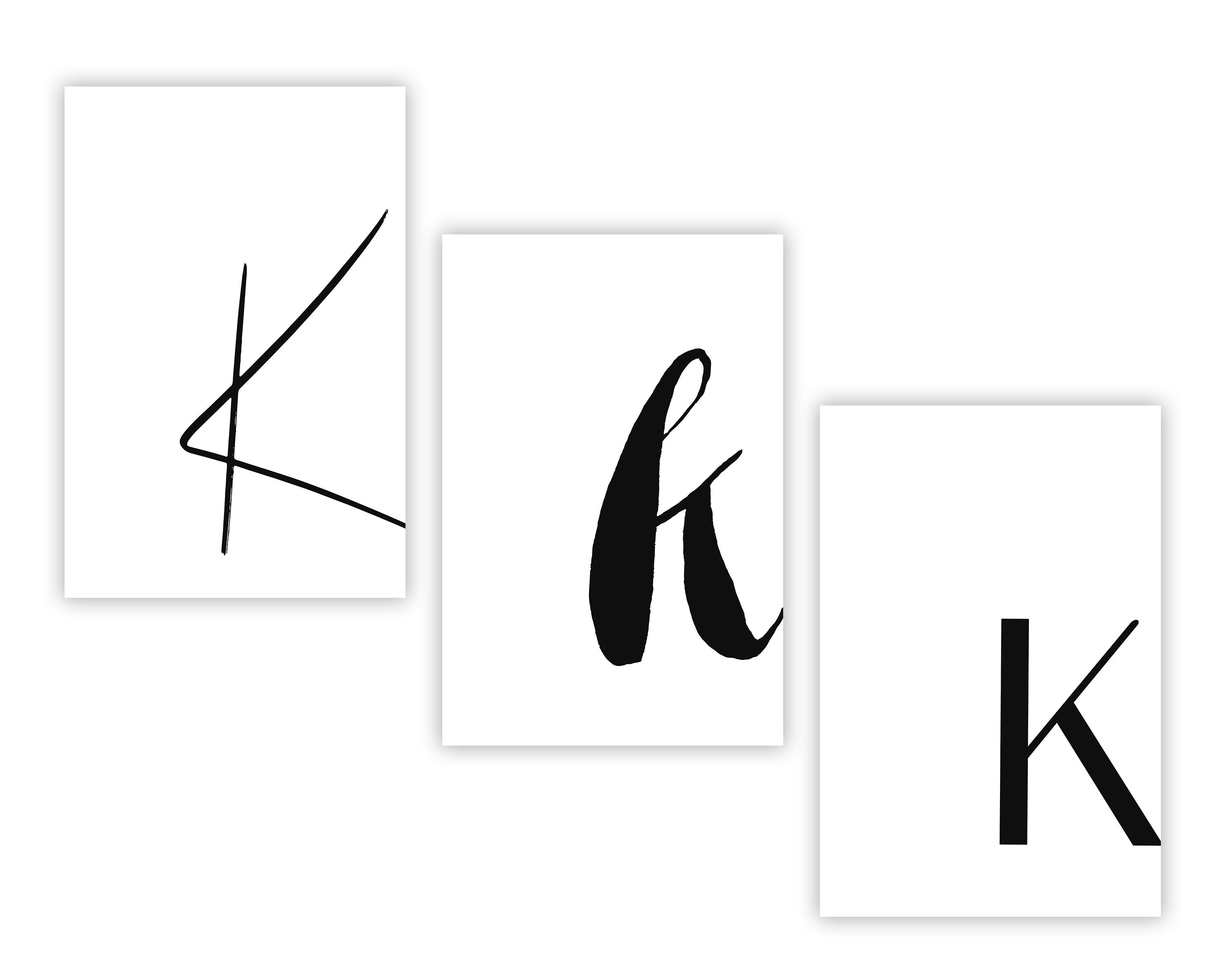Printable Letter K | Letter Art Print | K Initial Digital Wall Poster ...