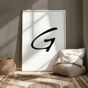 Letter G Printable Letter G Print G Wall Decor G Poster G Monogram ...