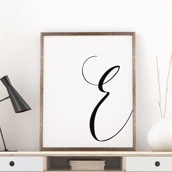 Letter E Wall Art - Etsy
