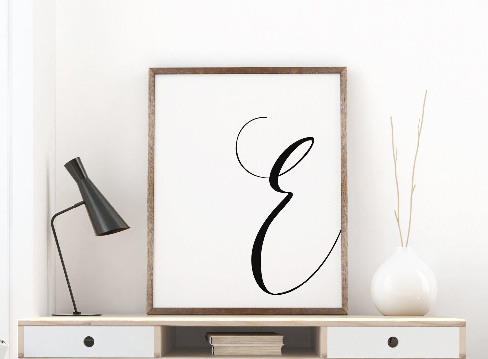 Printable Letter E Letter Art Print E Initial Digital Wall Poster ...