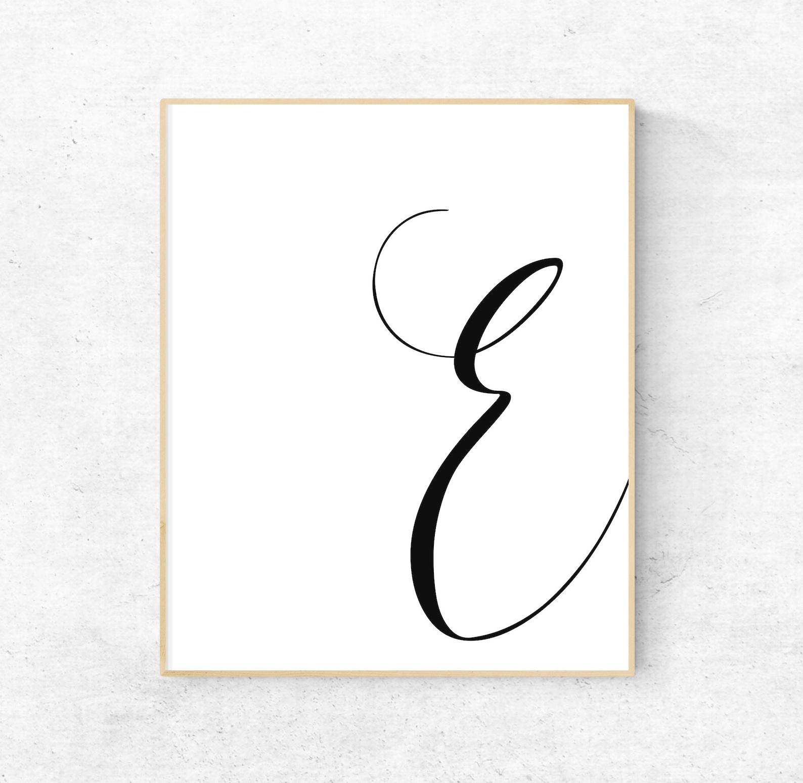 Printable Letter E Letter Art Print E Initial Digital Wall - Etsy