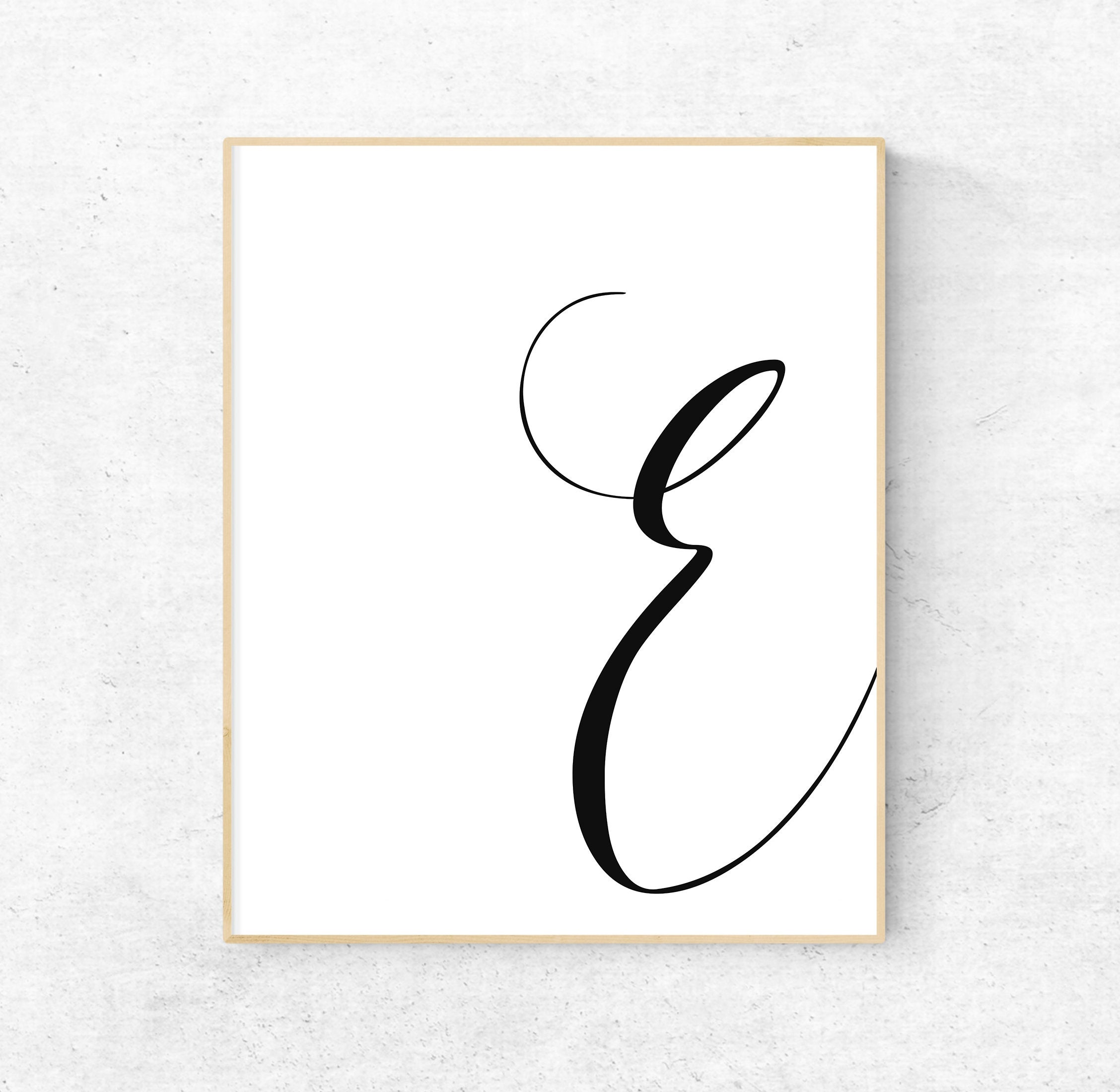 Calligraphy Letter E