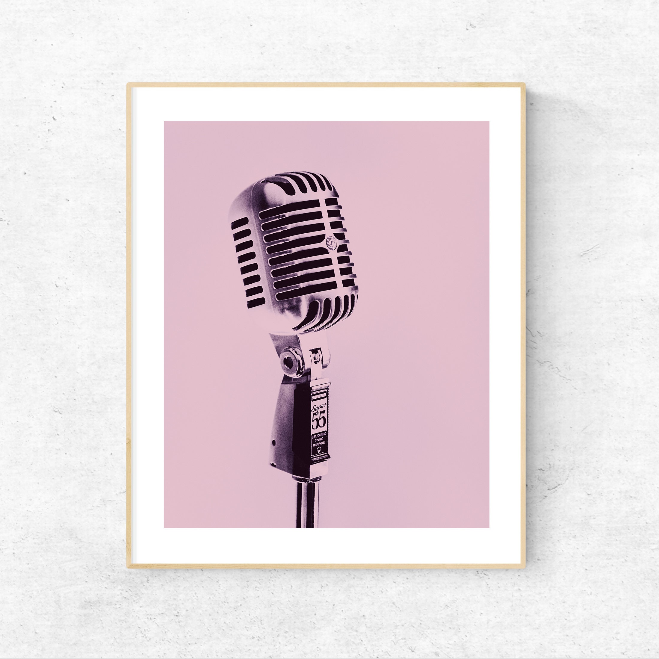 Microphone Print Printable Art for Girls Music Photography - Etsy