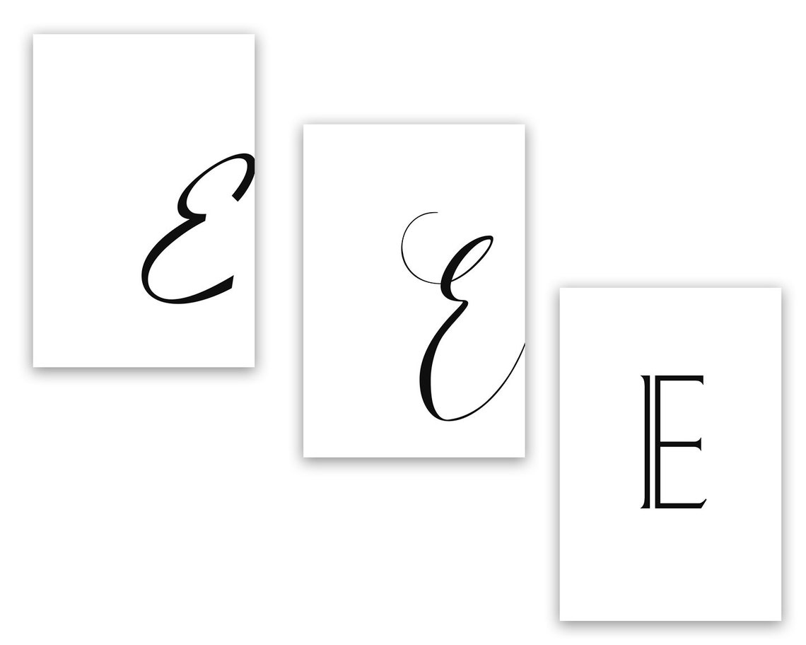Printable Letter E Letter Art Print E Initial Digital Wall - Etsy
