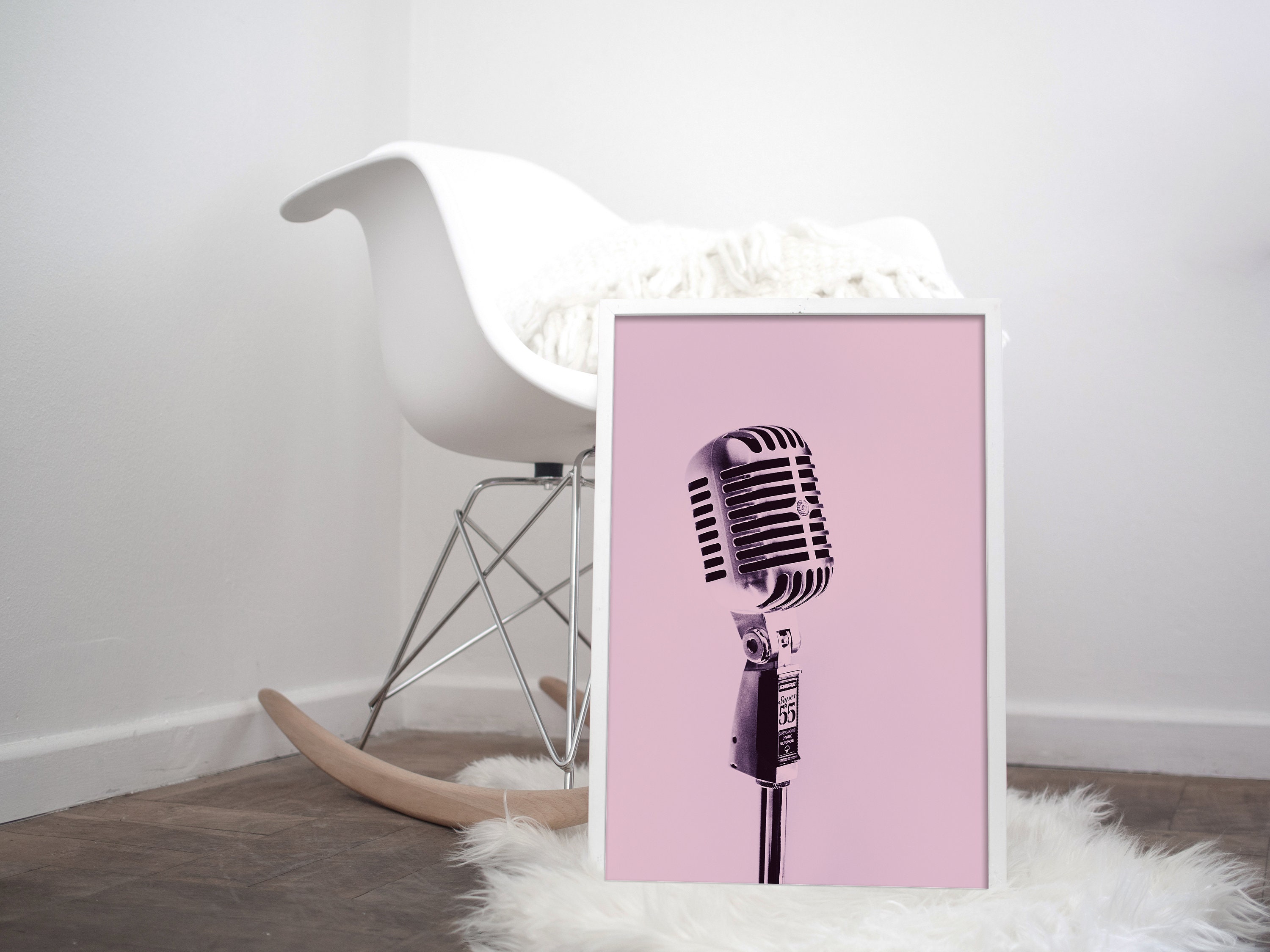 Microphone Print Printable Art for Girls Music Photography - Etsy