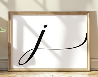 Capital Letter J Print | Kids Letter Wall Print | Monogram Nursery Art ...