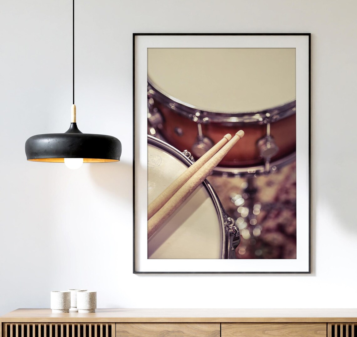 Drum Print, Printable Music Art, Drum Sticks Photography, Gift for ...