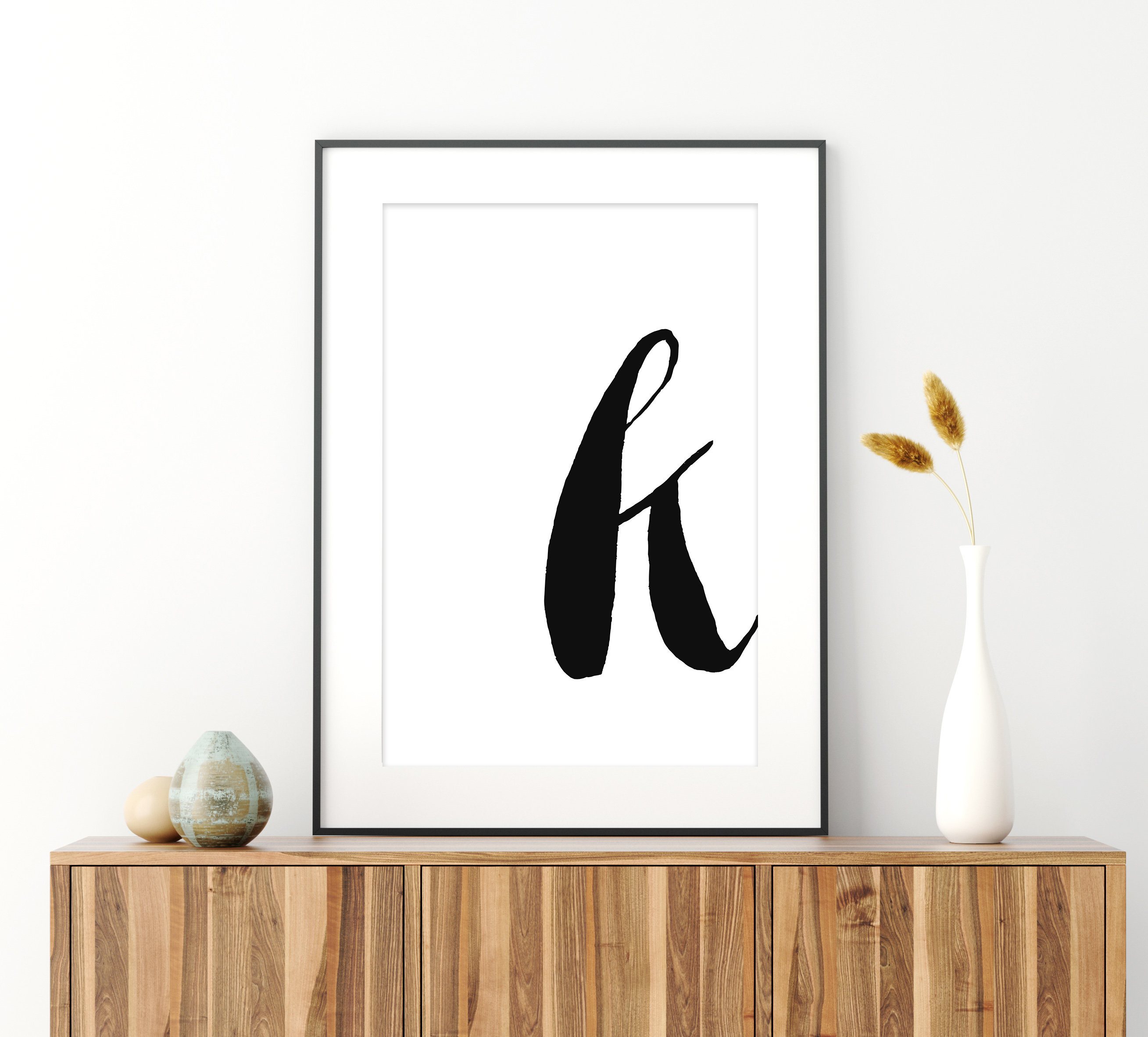 Printable Letter K | Letter Art Print | K Initial Digital Wall Poster ...