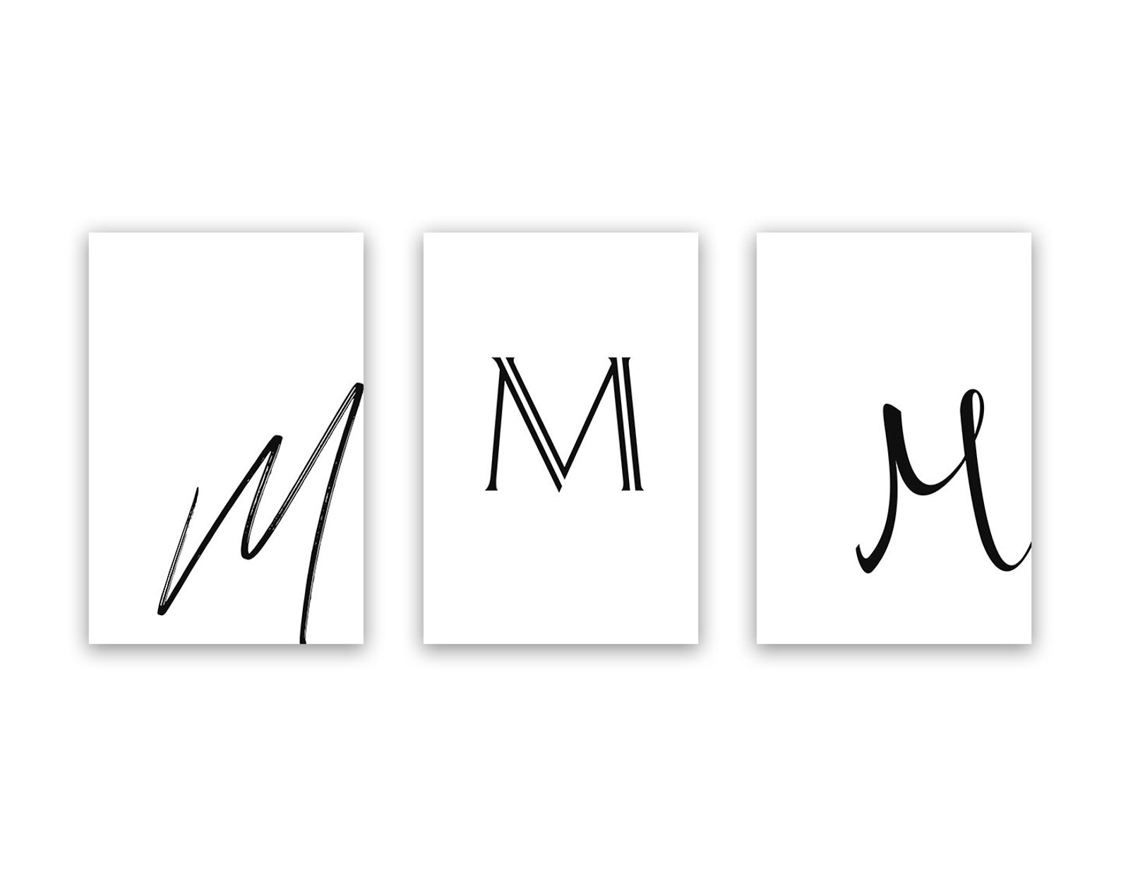 Printable Letter M | Letter Art Print | M Initial Digital Wall Poster ...