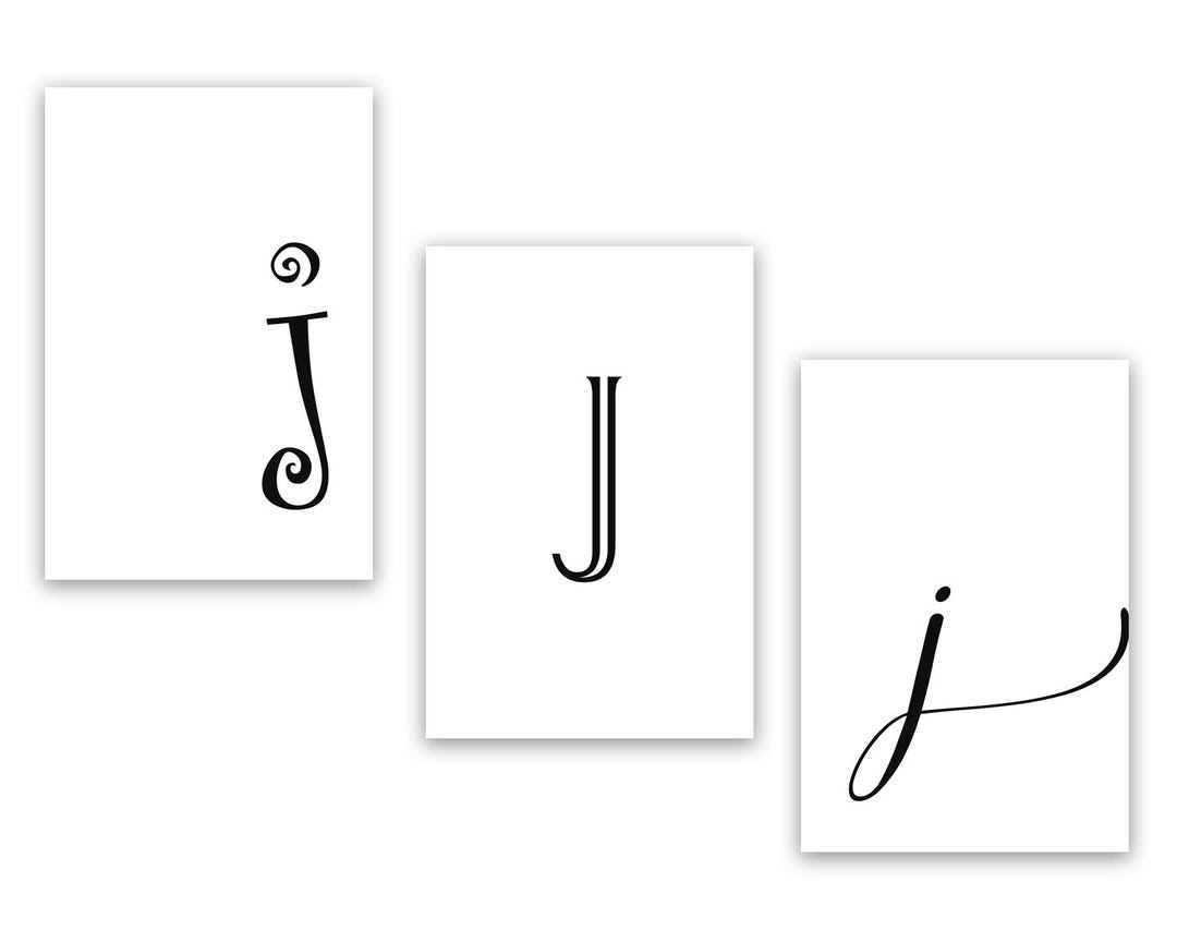Printable Letter J Letter Art Print Initial Digital Wall Poster ...