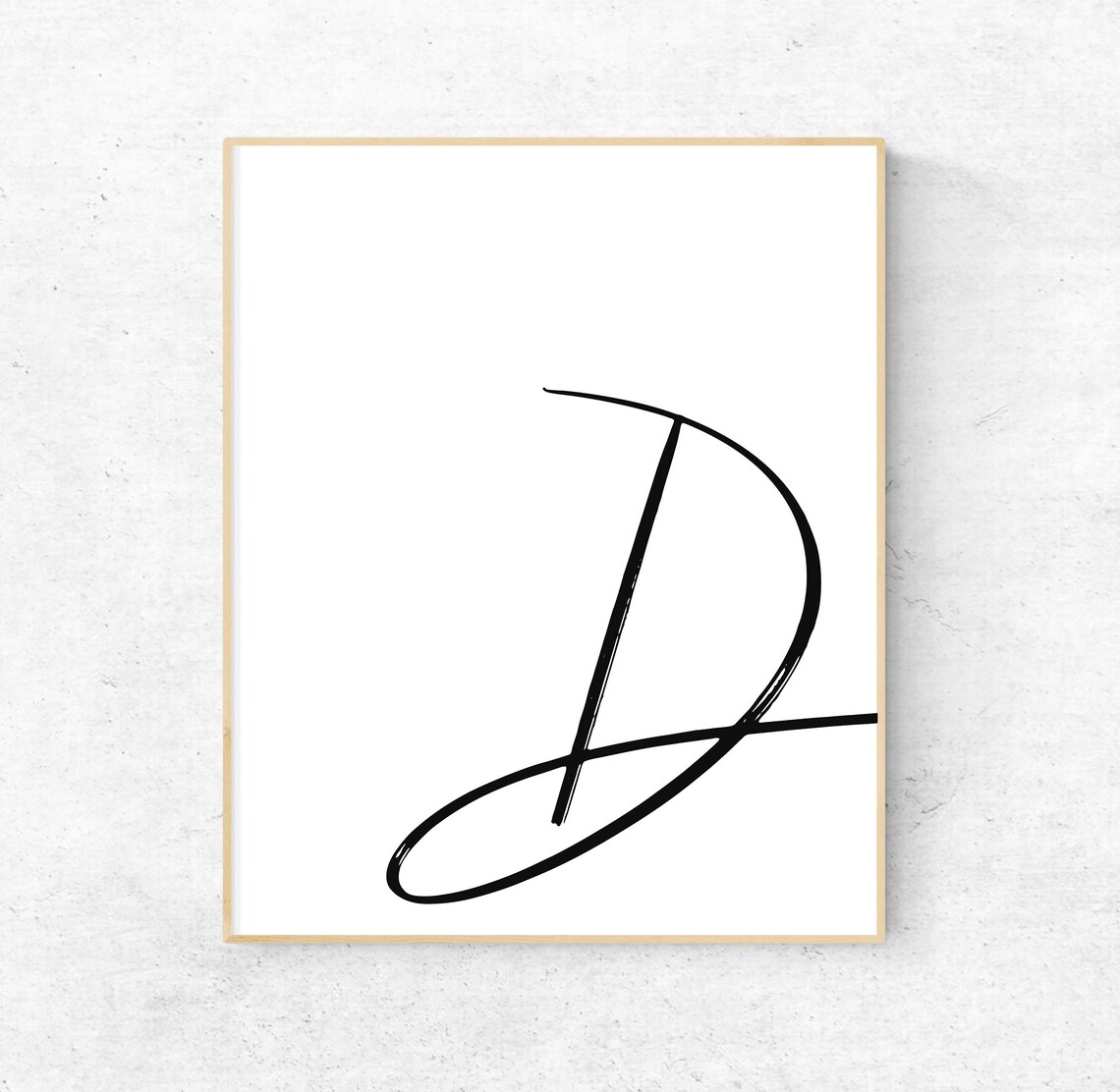 Printable Letter D Letter Art Print D Initial Digital Wall | Etsy