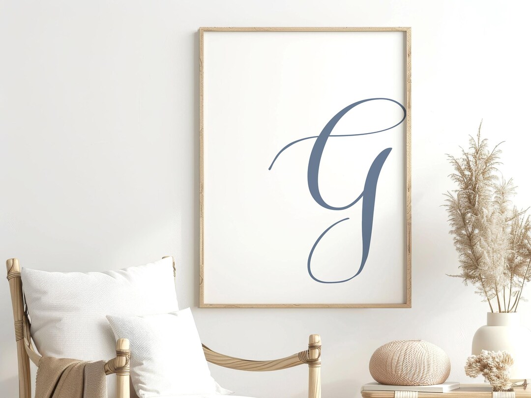 Letter G Printable Letter G Print G Wall Decor G Poster G Monogram ...