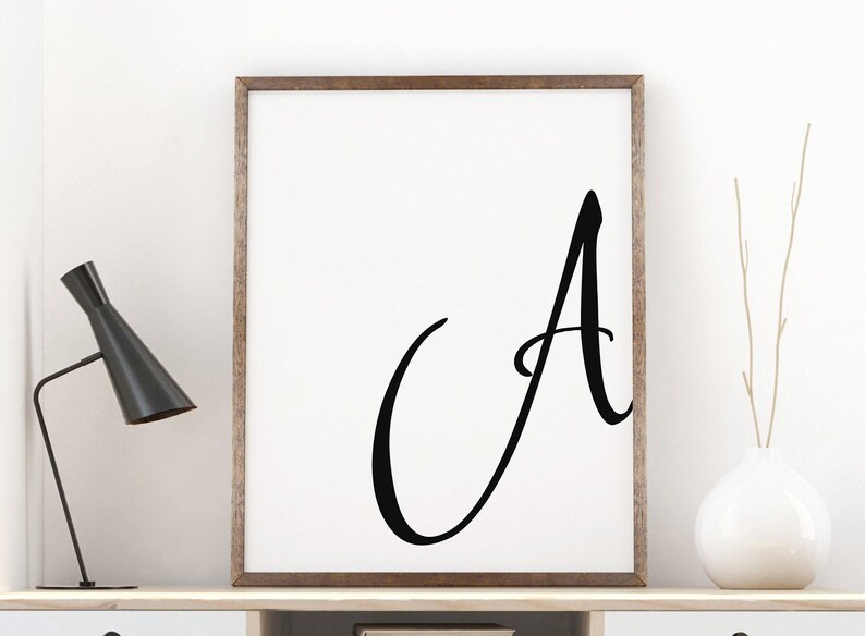 Printable Letter A Letter Art Print Initial Digital Wall Poster ...