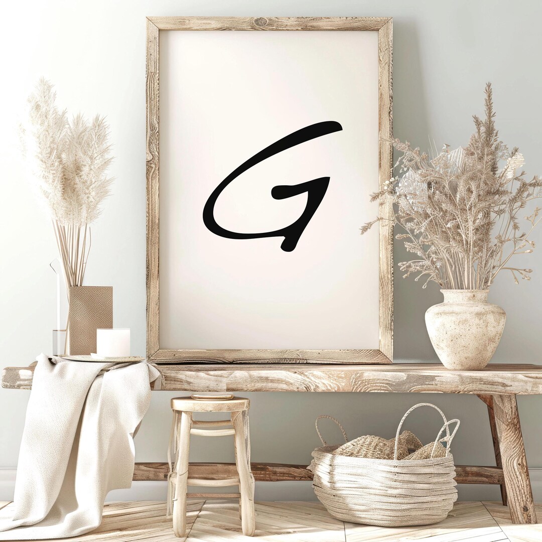 Letter G Printable Letter G Print G Wall Decor G Poster G Monogram ...