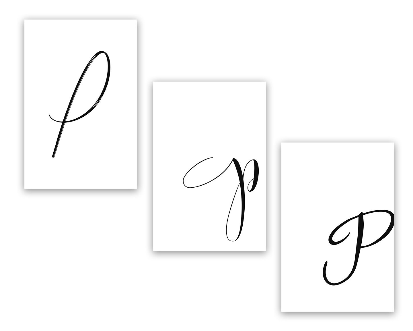Printable Letter P | Letter Art Print | Initial Digital Wall Poster ...