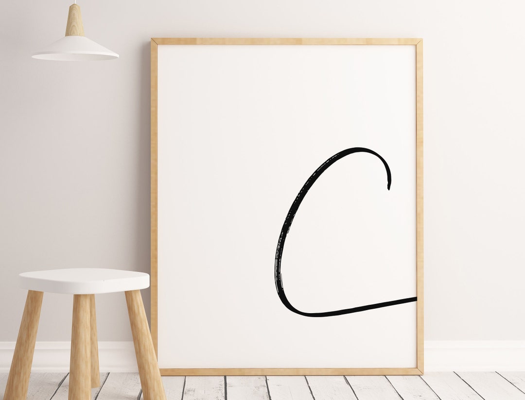 Printable Letter C Letter Art Print C Initial Digital Wall Poster ...