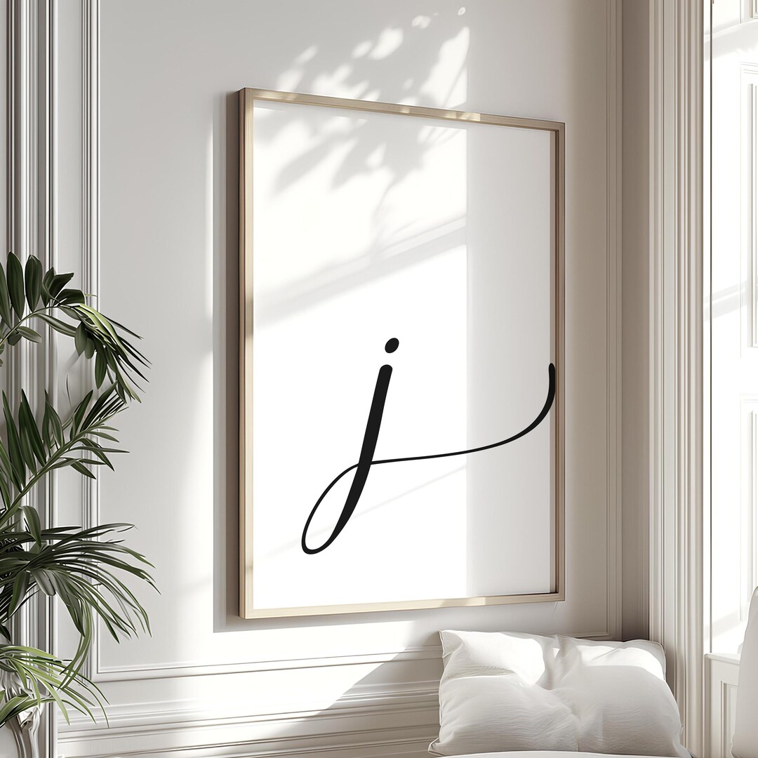 Printable Letter J | Letter Art Print | Initial Digital Wall Poster ...