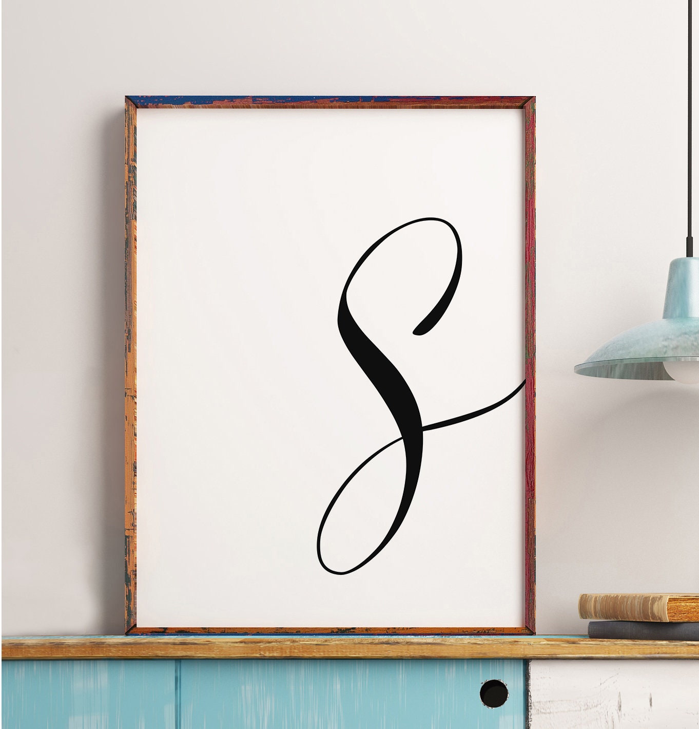 Printable Letter S | Letter Art Print | S Initial Digital Wall Poster ...