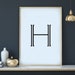 Printable Letter H Letter Art Print H Initial Digital Wall Poster ...