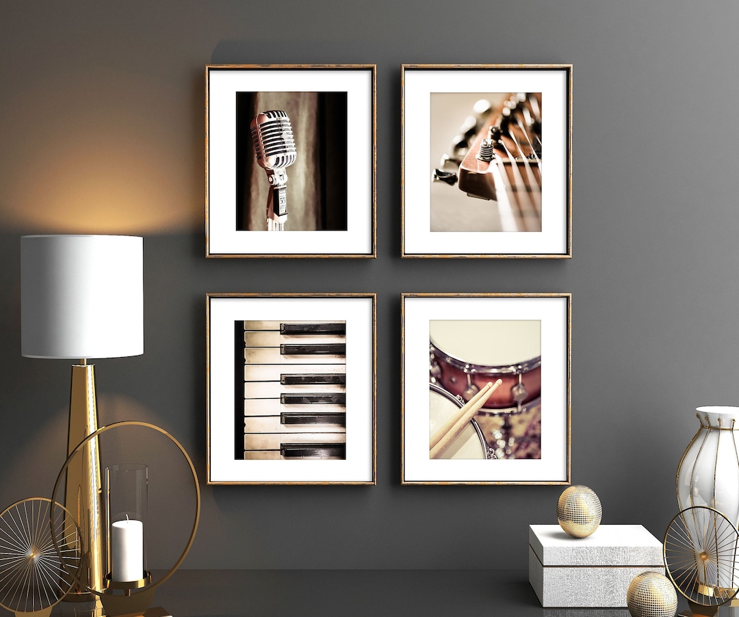 Music Print Set of 4, Printable Music Art, Music Photography ...