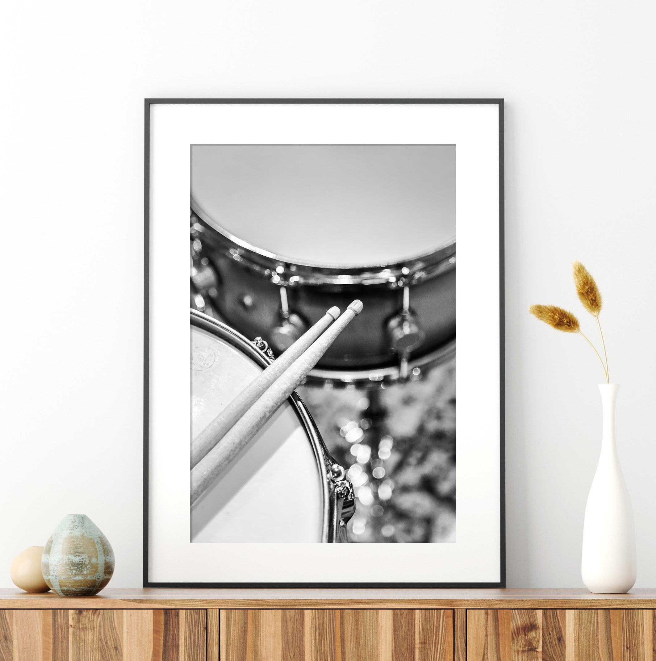 Drum Print, Printable Music Art, Drumsticks Photography, Gift for ...