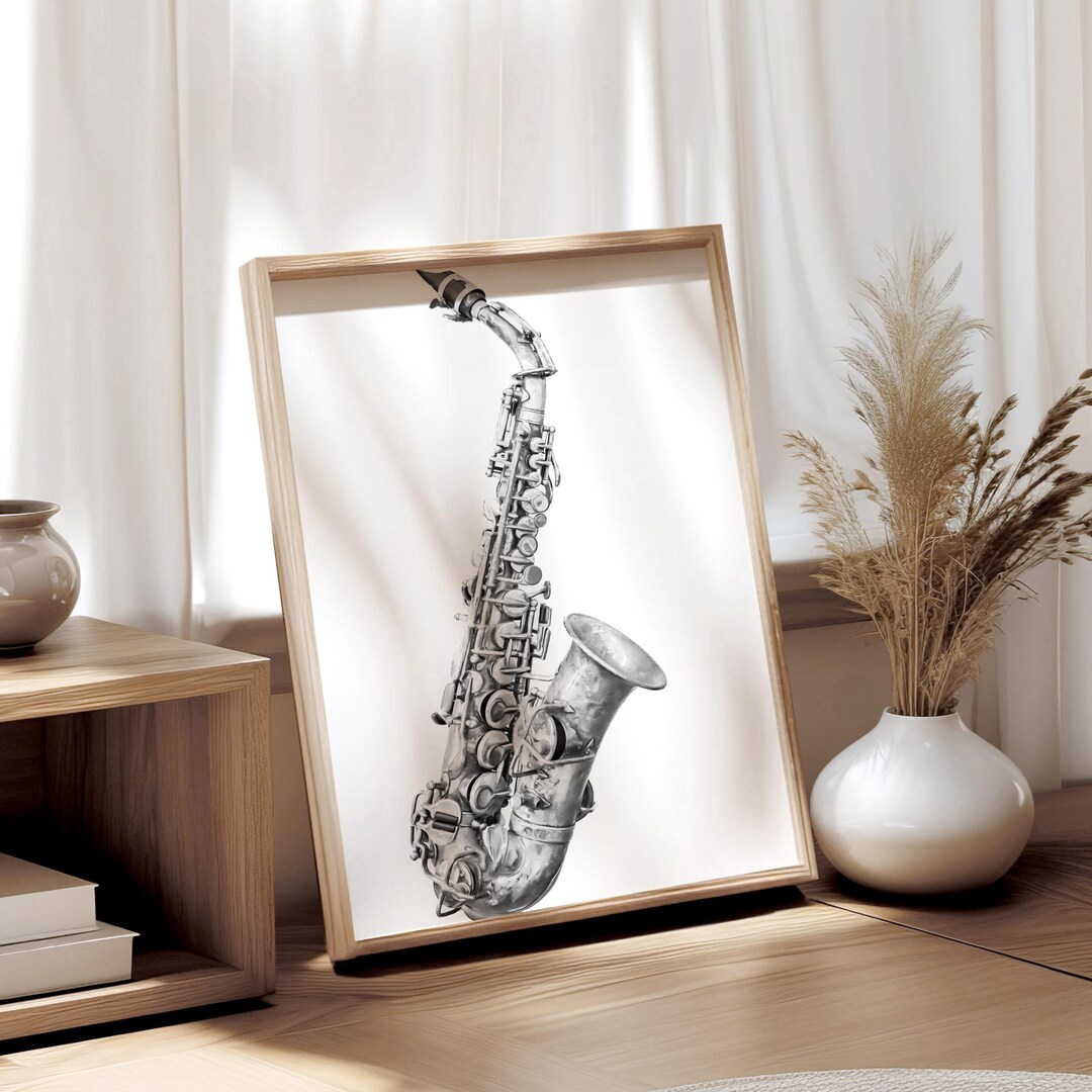 Saxophone Art, Printable Saxophone Print Music Decor Horn Photography ...
