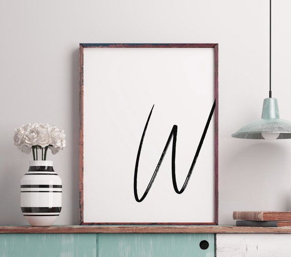 Digital Prints Prints Instant Download Letter W Print Letter W Wall Art ...