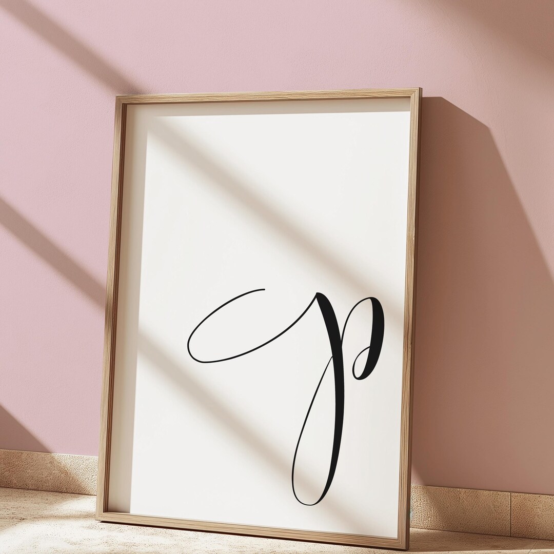 Printable Letter P | Letter Art Print | Initial Digital Wall Poster ...