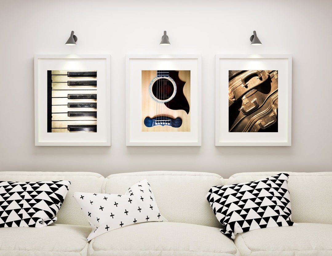 Music Print Set of 3 Printable Music Art Guitar Photography - Etsy