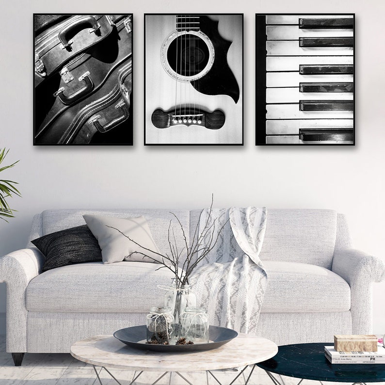 Music Print Set of 3 Printable Music Set Music Wall Art | Etsy