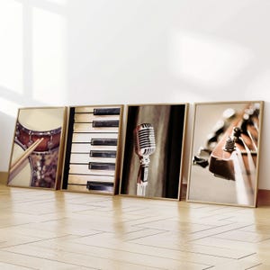 Music Print Set of 4, Printable Music Art, Music Photography ...