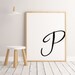 Printable Letter P Letter Art Print Initial Digital Wall - Etsy