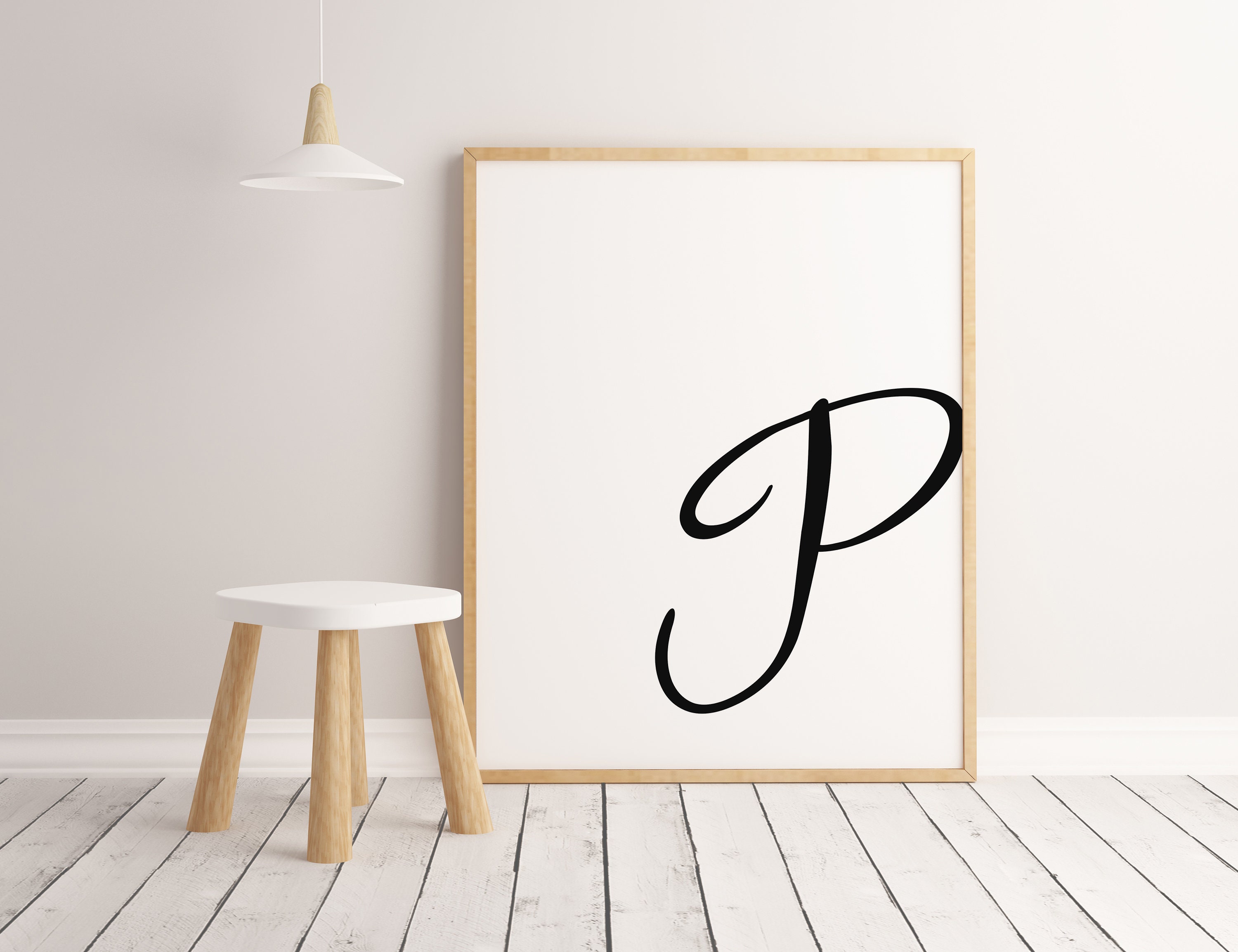 Printable Letter P | Letter Art Print | Initial Digital Wall Poster ...