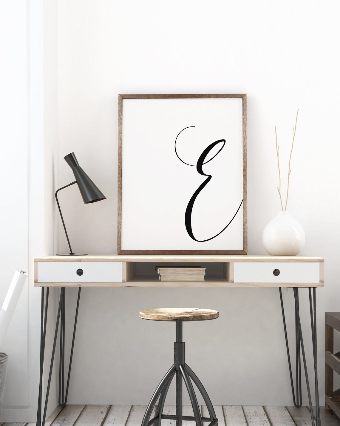 Printable Letter E Letter Art Print E Initial Digital Wall - Etsy