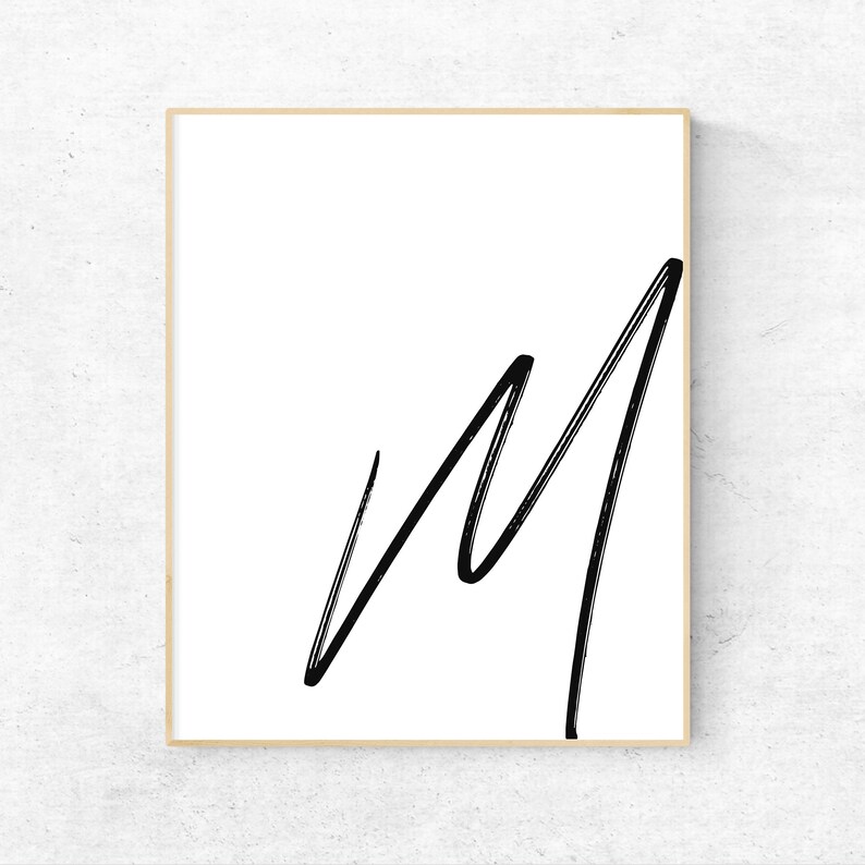 Printable Letter M Letter Art Print M Initial Digital Wall - Etsy