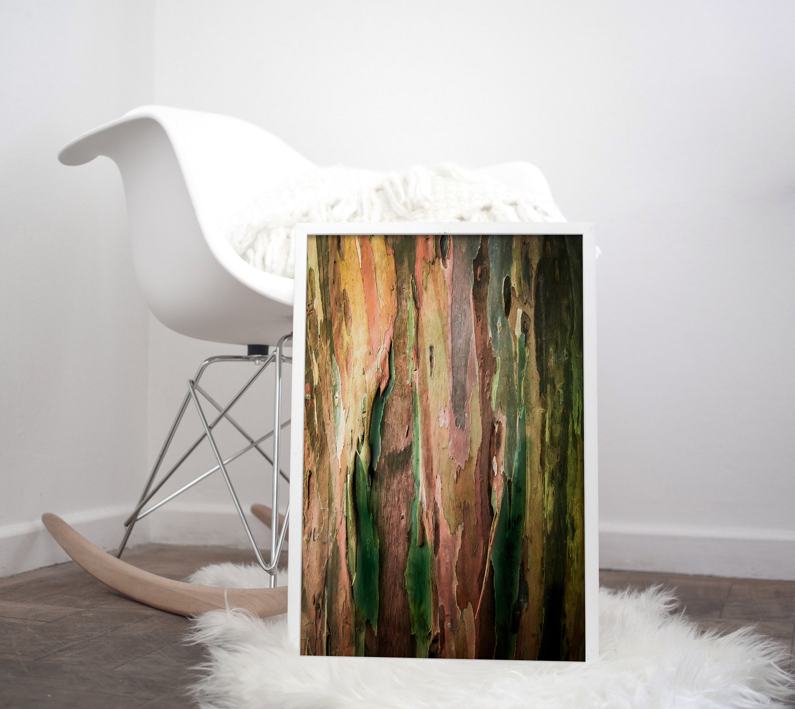 Abstract Tree Print Printable Green Wall Art Gum Tree Bark - Etsy