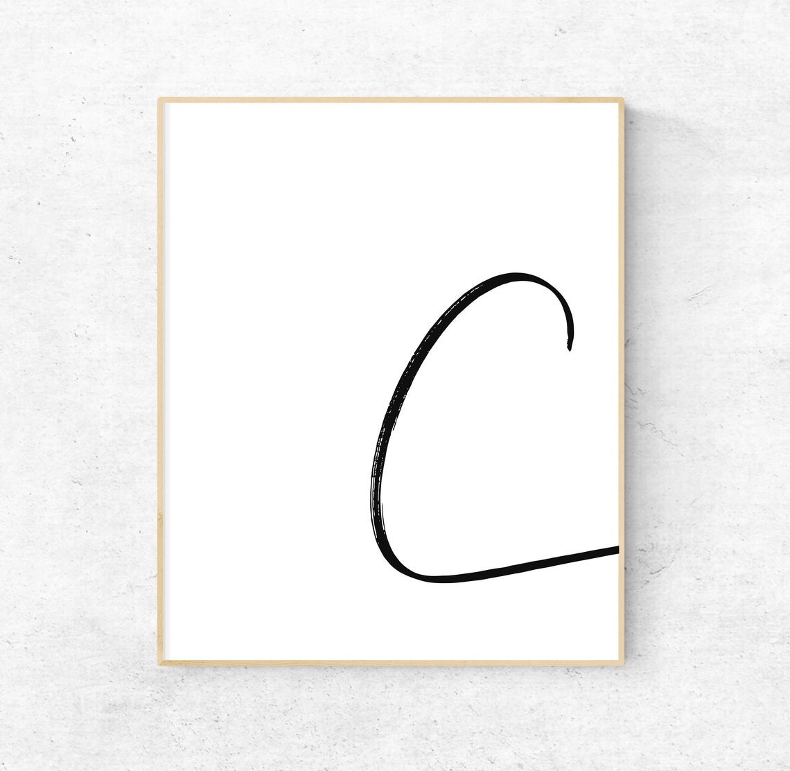 Printable Letter C Letter Art Print C Initial Digital Wall - Etsy
