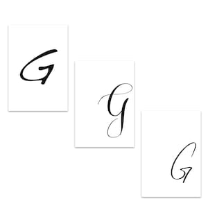 Letter G Printable Letter G Print G Wall Decor G Poster G Monogram ...