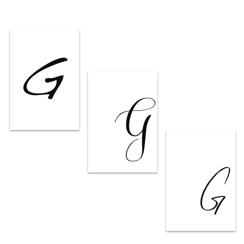 Letter G Printable Letter G Print G Wall Decor G Poster G Monogram ...