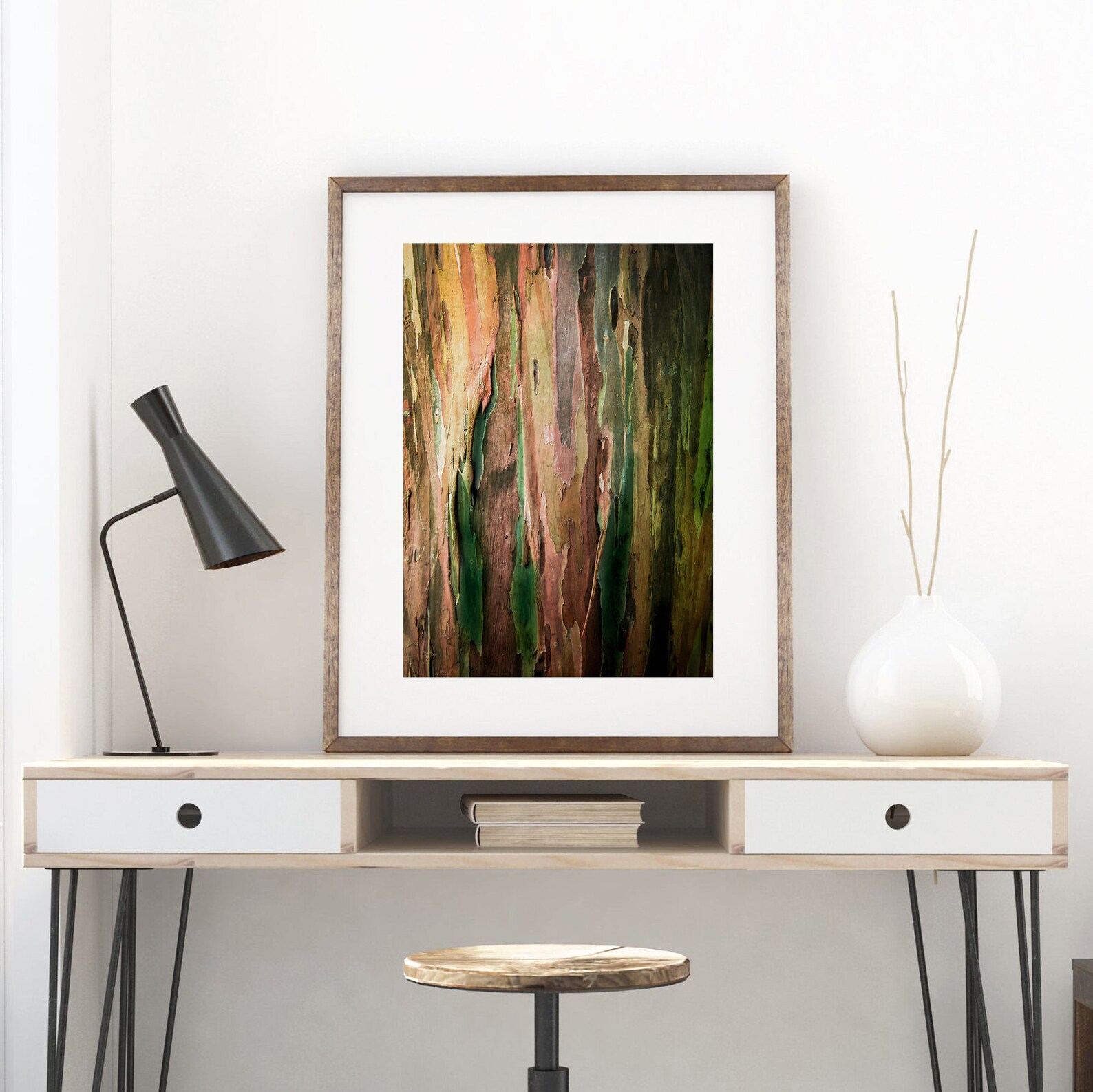 Abstract Tree Print Printable Green Wall Art Gum Tree Bark - Etsy