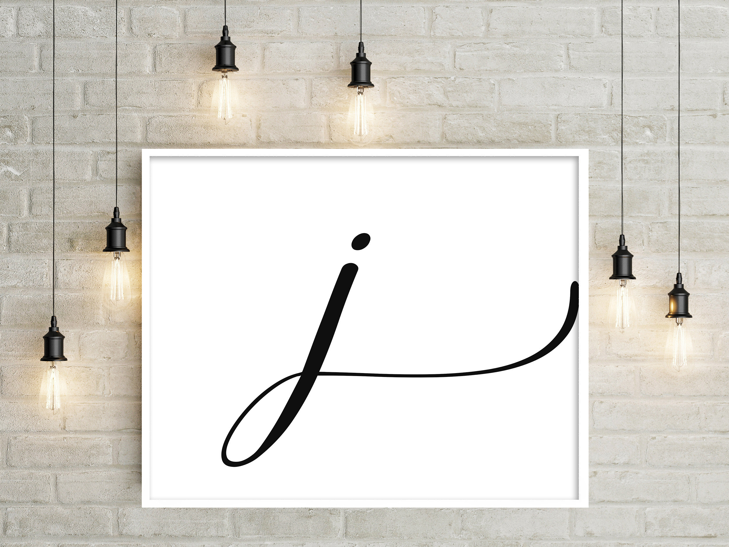 Printable Letter J | Letter Art Print | Initial Digital Wall Poster ...