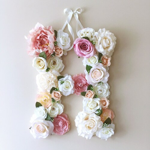 Large Flower Letters Wall Letter Wedding Letters - Etsy
