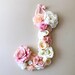 Flower Letters for Wedding, Vintage Styled Nursery Initials, Gift for a ...