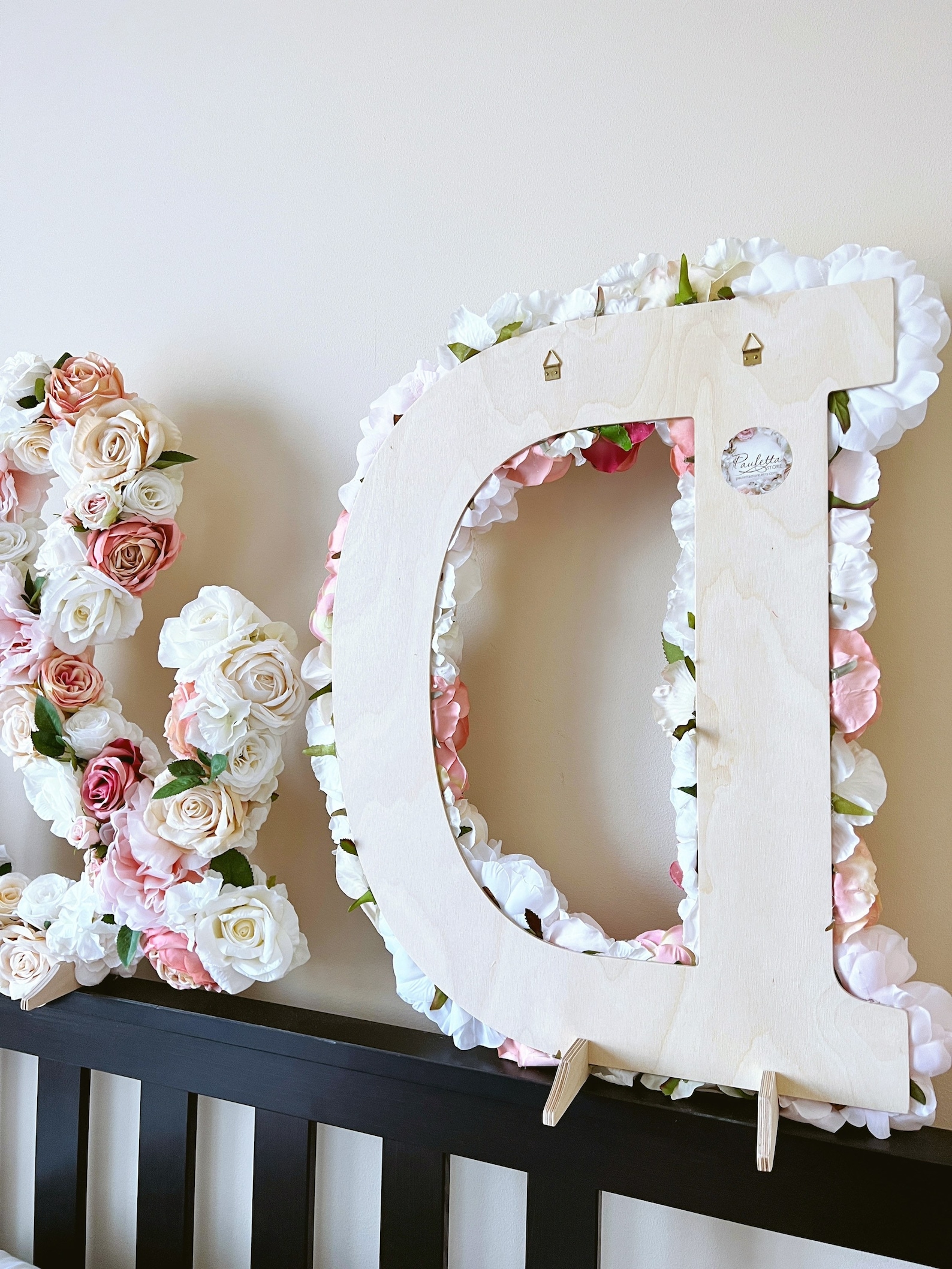 White Flower Letter Decor: Freestanding Wedding, Bridal Shower, Nursery ...