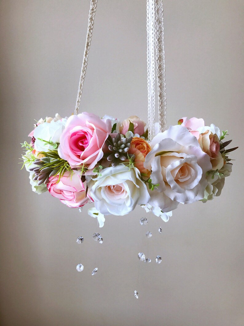Succulent Baby Mobile Flower Mobile With Genuine Swarovski - Etsy
