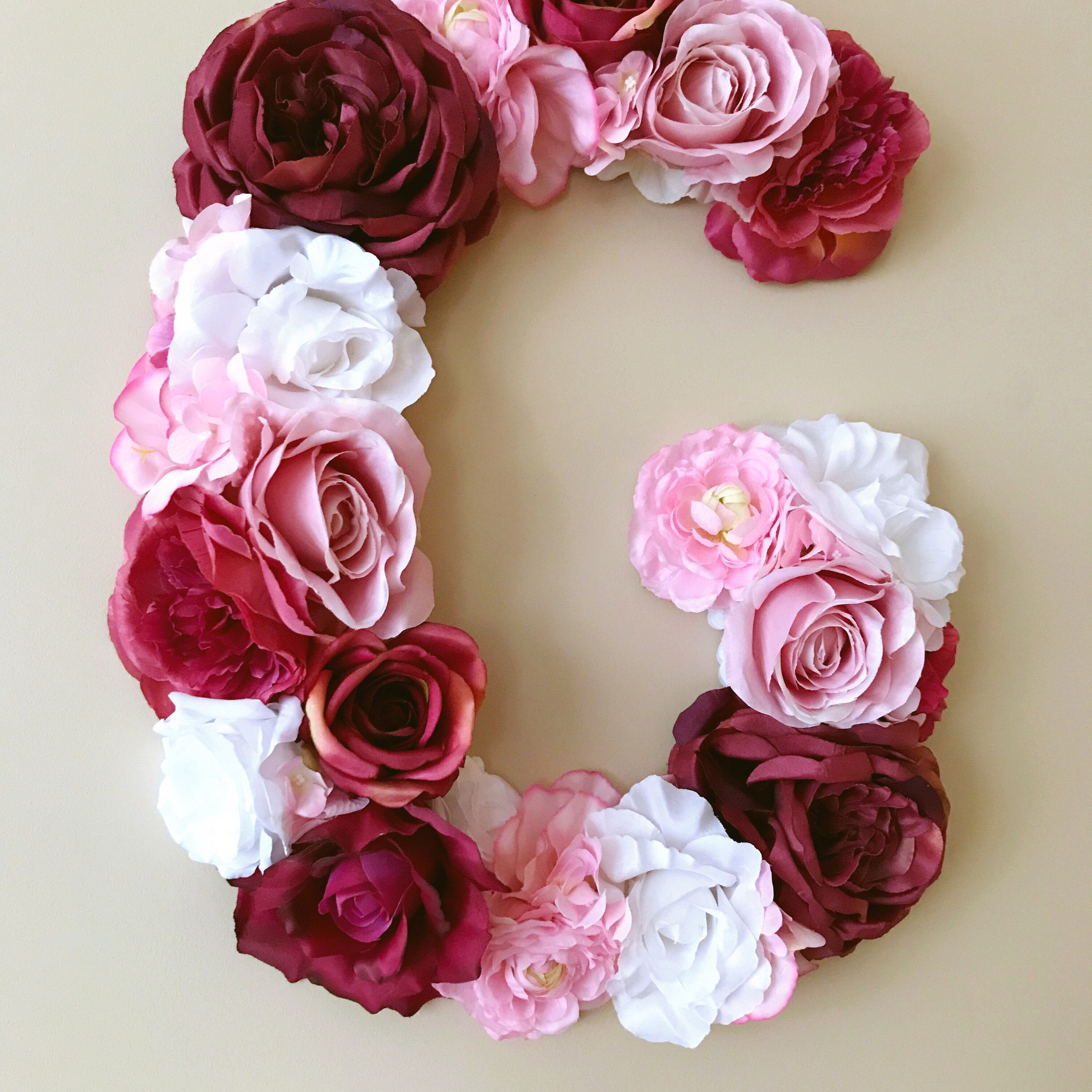 Nursery Letter Floral Sign Wall Decor Photography Prop | Etsy