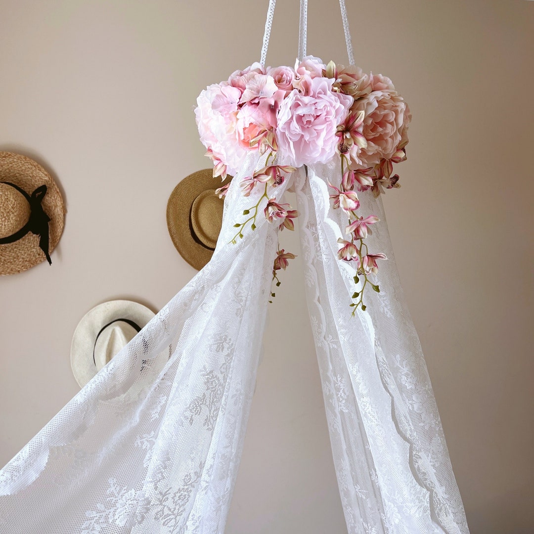 Princess Baldachin, Bedroom Bed Curtains, Hanging Canopy, Pink Play ...